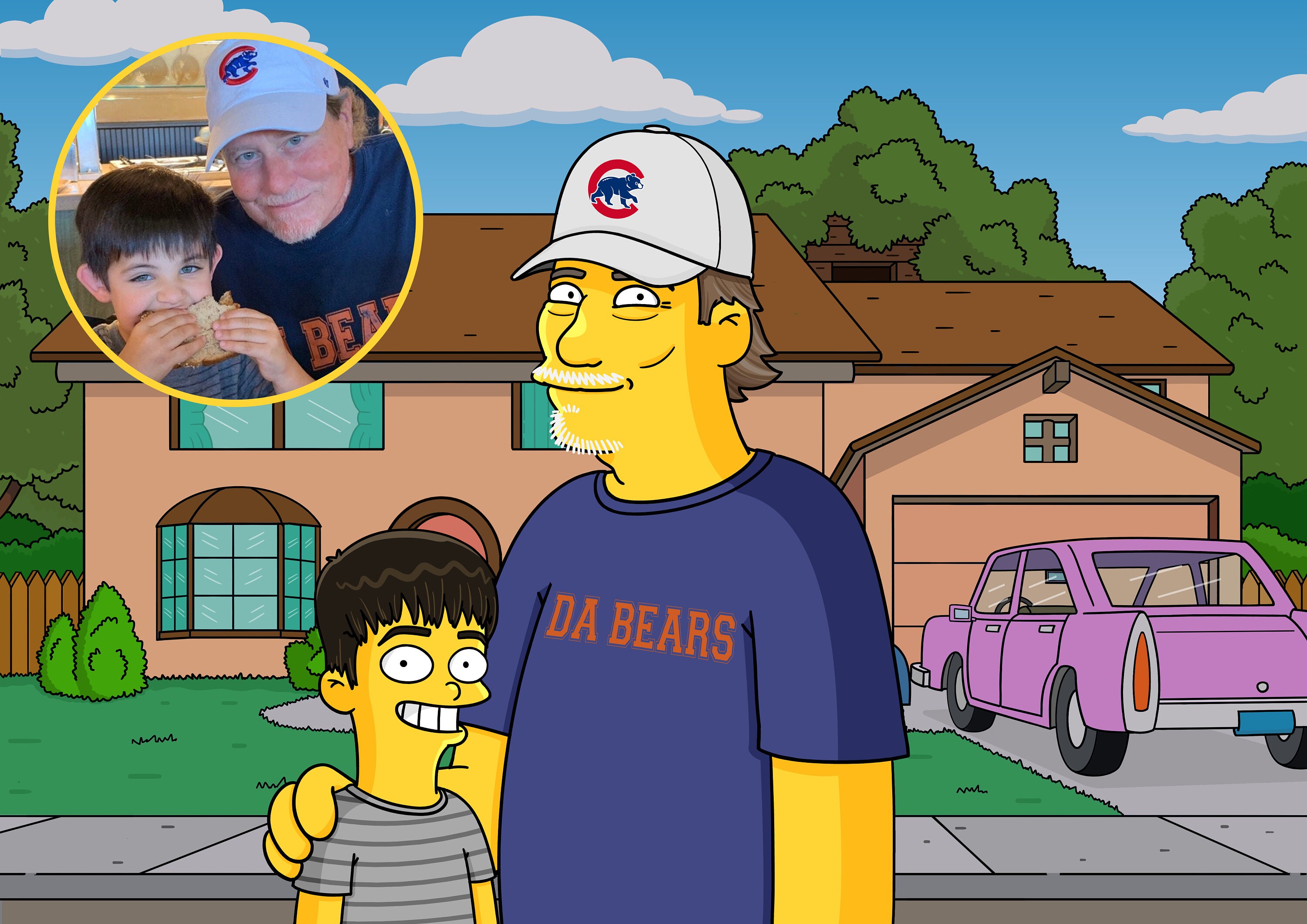 Simpsons Custom Portrait Simpsonize Me Custom Portrait | Etsy