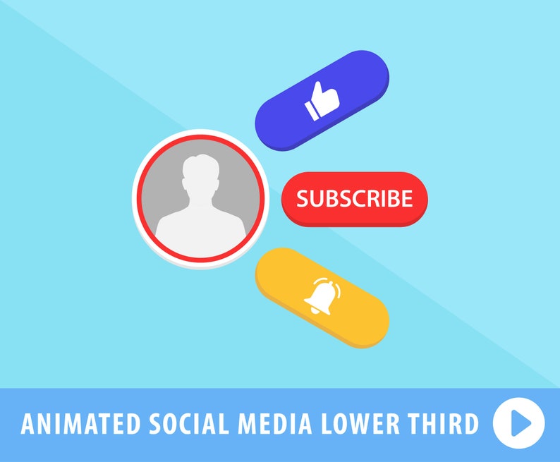Custom Animated Social Media Lower Third Youtube Intro - Etsy