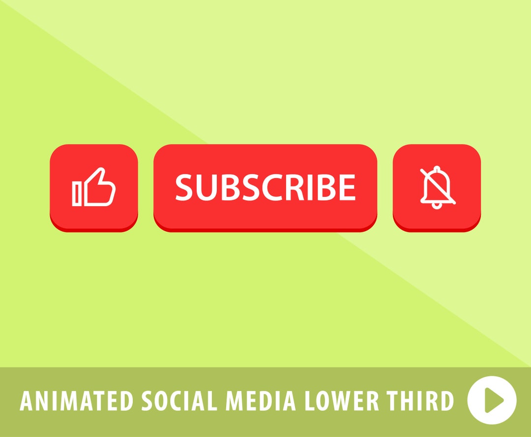 Animated Youtube Lower Third, Subscribe Like Notification Button, Intro Vlog Video Overlay for ...