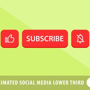 Animated Youtube Lower Third, Subscribe Like Notification Button, Intro ...