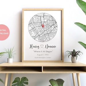 Custom Map Location Print, Latitude Coordinates Print, Location Pin ...