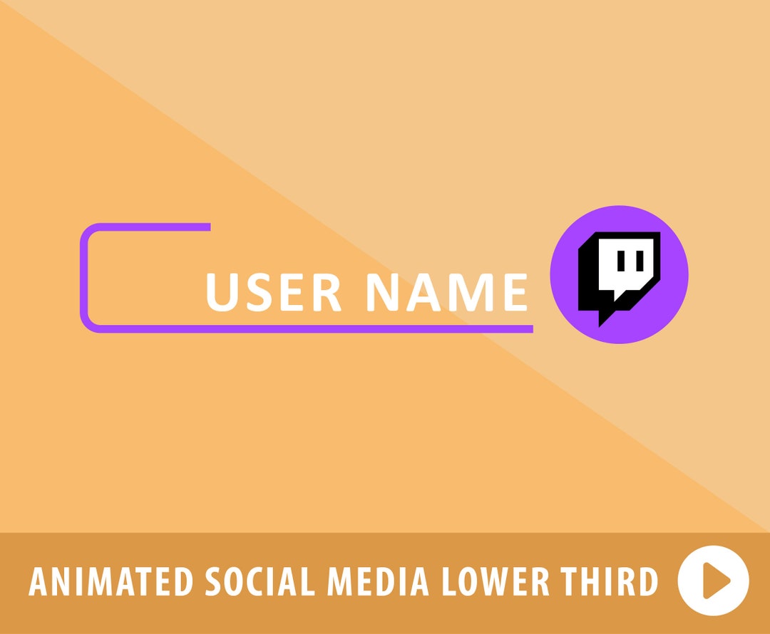 Animated Social Media Lower Thirds, Lower Third for Twitch, Intro Overlay for Twitch Streams ...