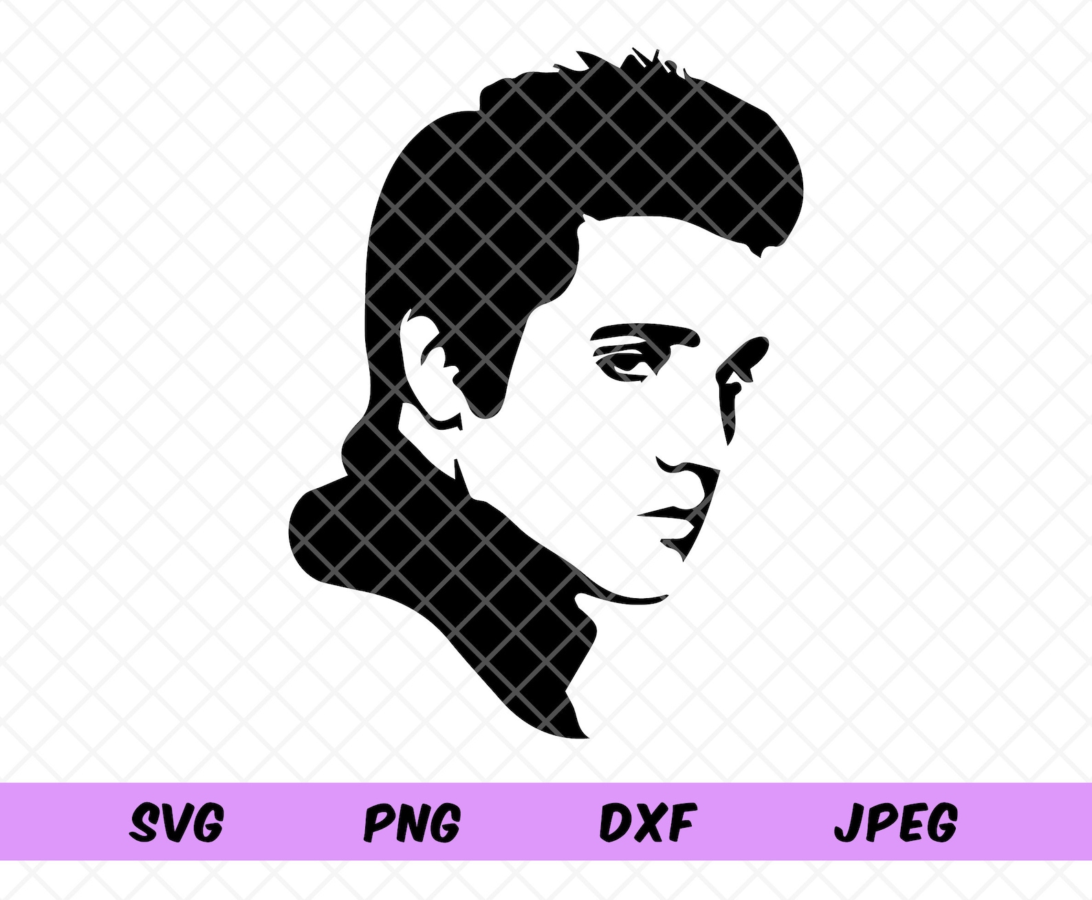 Elvis Presley Svg, Elvis Presley Stencil Portrait, Elvis Presley ...