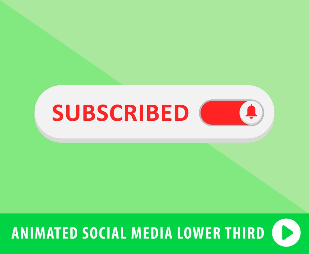 Animated Social Media Lower Thirds, Lower Third for Youtube, Subscribe Notification Slider ...