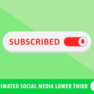 Animated Social Media Lower Thirds, Lower Third for Youtube, Subscribe Notification Slider ...