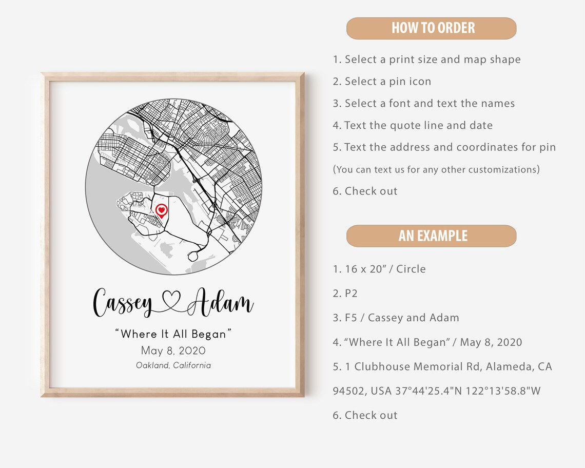 Custom Map Location Print Latitude Coordinates Print Where - Etsy