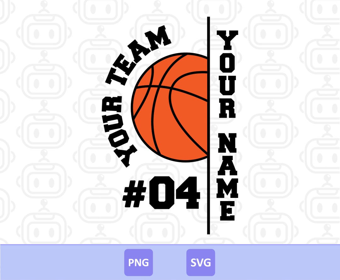 Custom Basketball Team Svg Png, Custom Jersey Number, Custom Basketball ...
