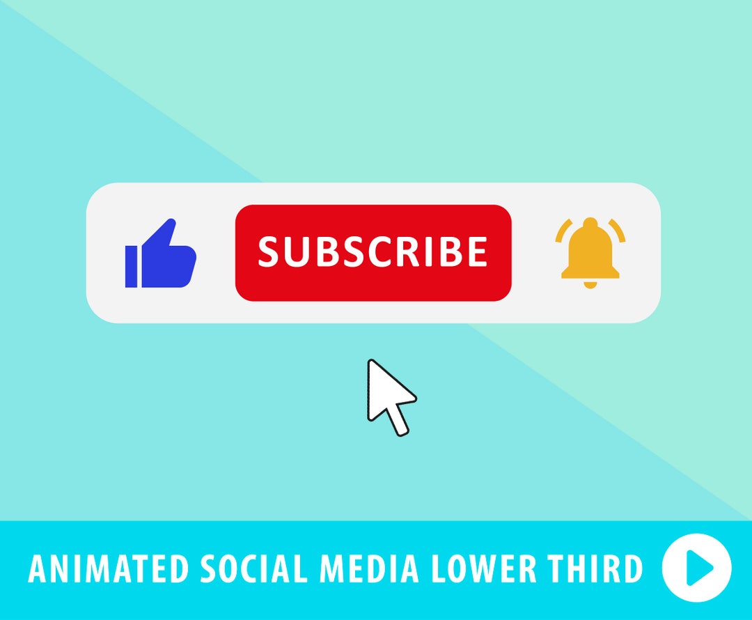 Animated Social Media Lower Thirds, Intro Lower Third Button for ...