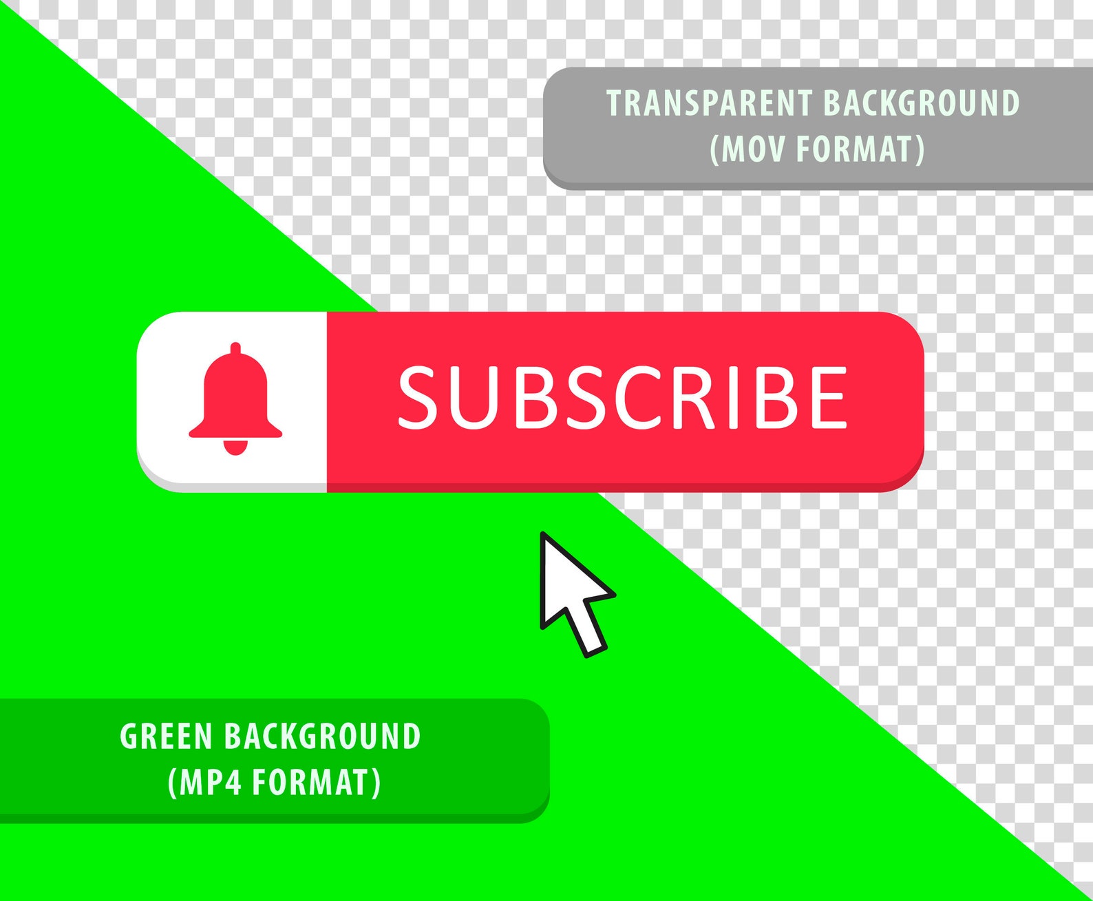 Animated Social Media Buttons Overlay Subscribe Like - Etsy