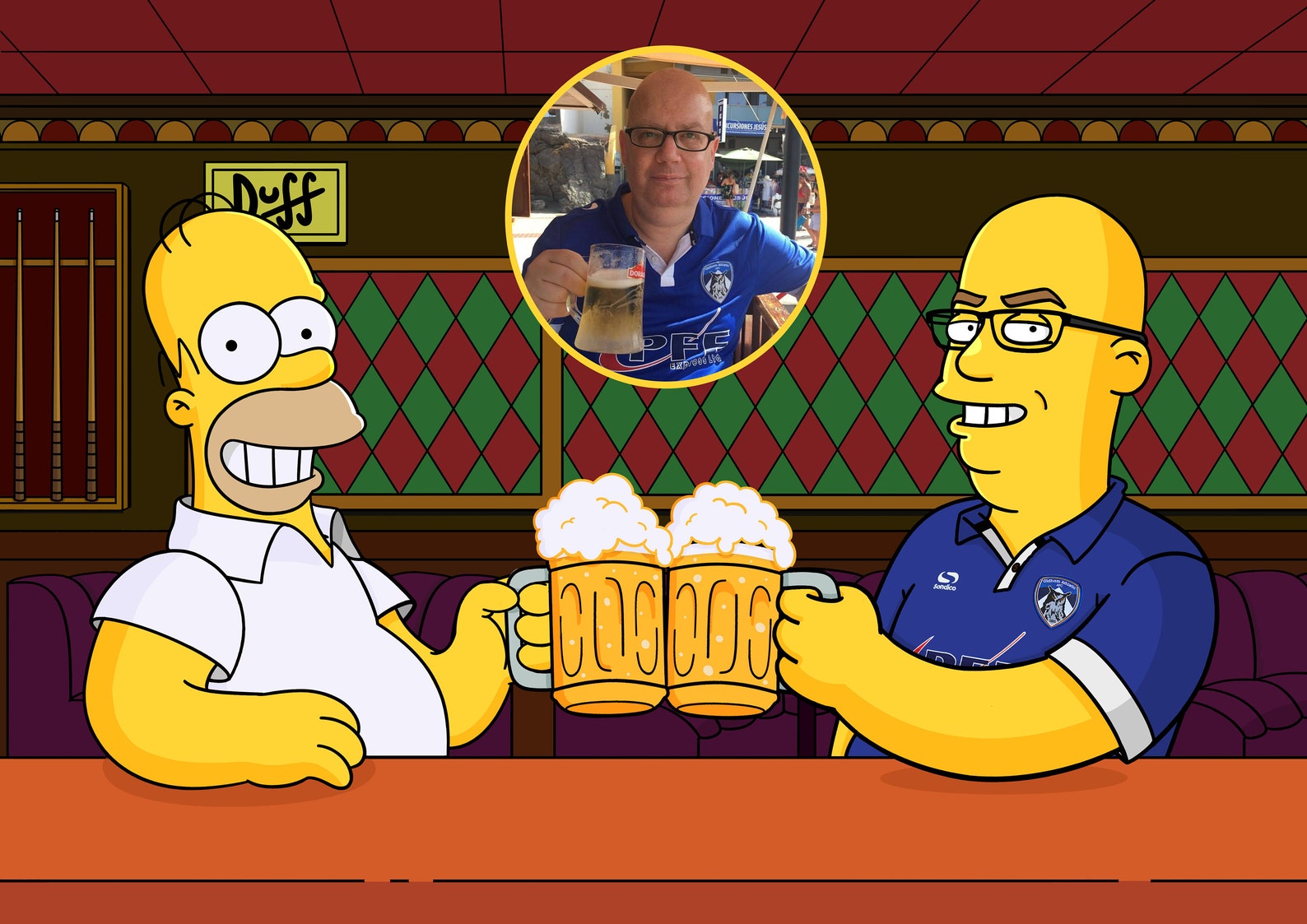 Simpsonize Me Simpsons Custom Portrait Simpsons Bar | Etsy