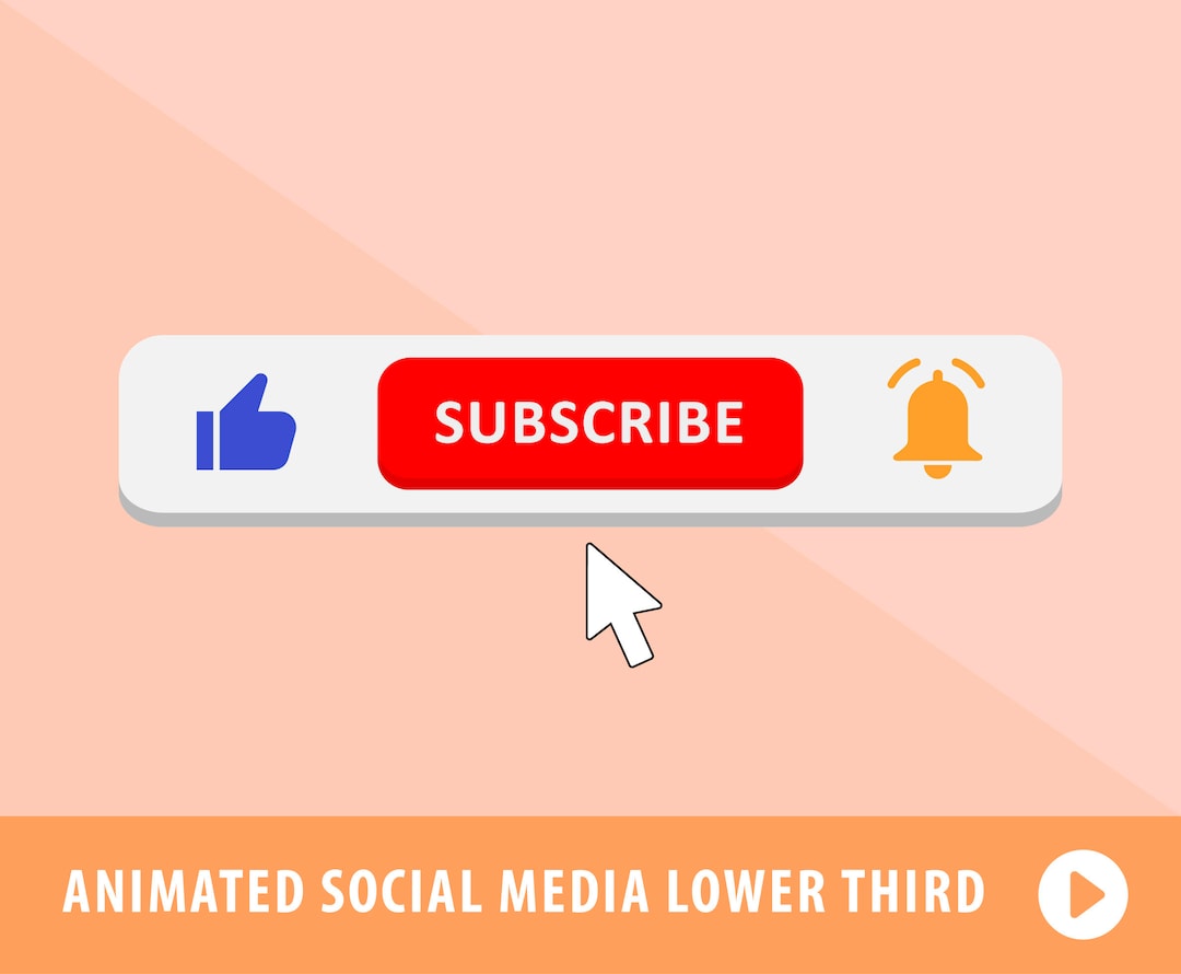 Animated Social Media Lower Thirds, Subscribe Like Notification Button, Intro Lower Third Button ...