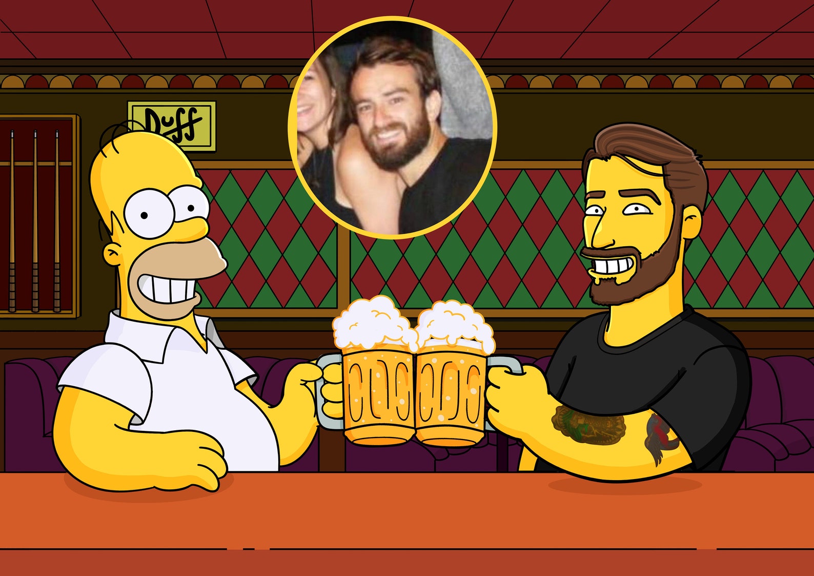 Custom Simpson Portrait Simpson Style Self Portrait Simspon - Etsy