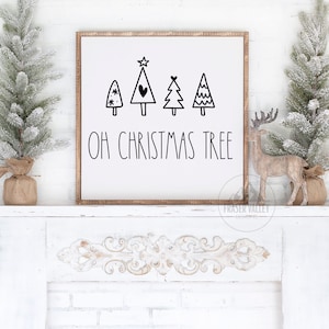 Oh Christmas Tree Svg, Primitive Svg, Contemporary Christmas SVG ...