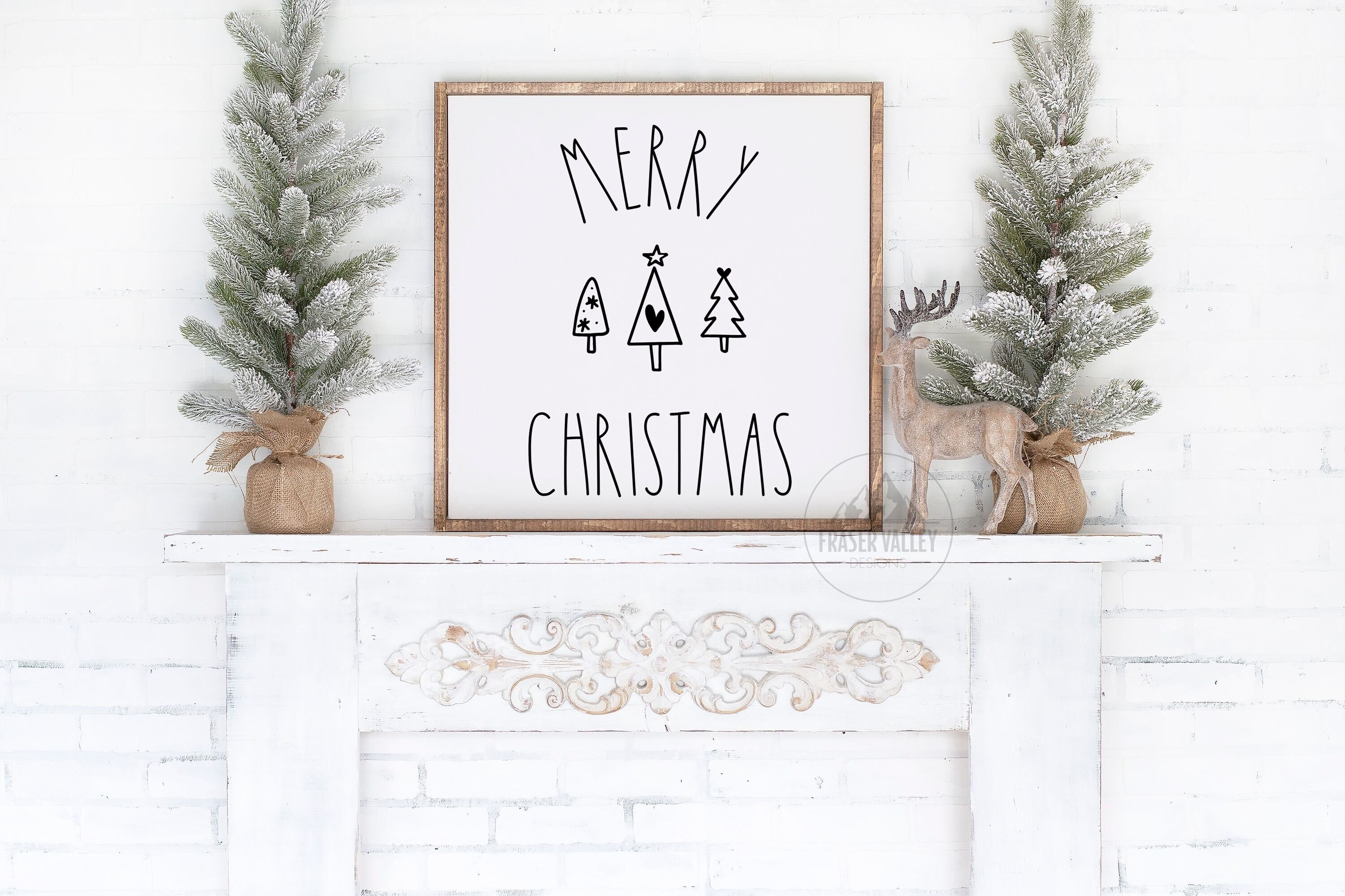 Merry Christmas SVG, Primitive Svg, Christmas Sign SVG, Holiday Sign ...