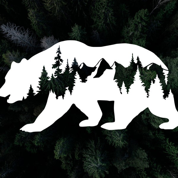 Bear Camper Sticker - Etsy