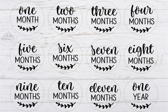 Paper, Party & Kids Scrapbooking Papercraft Baby milestone rounds svg ...