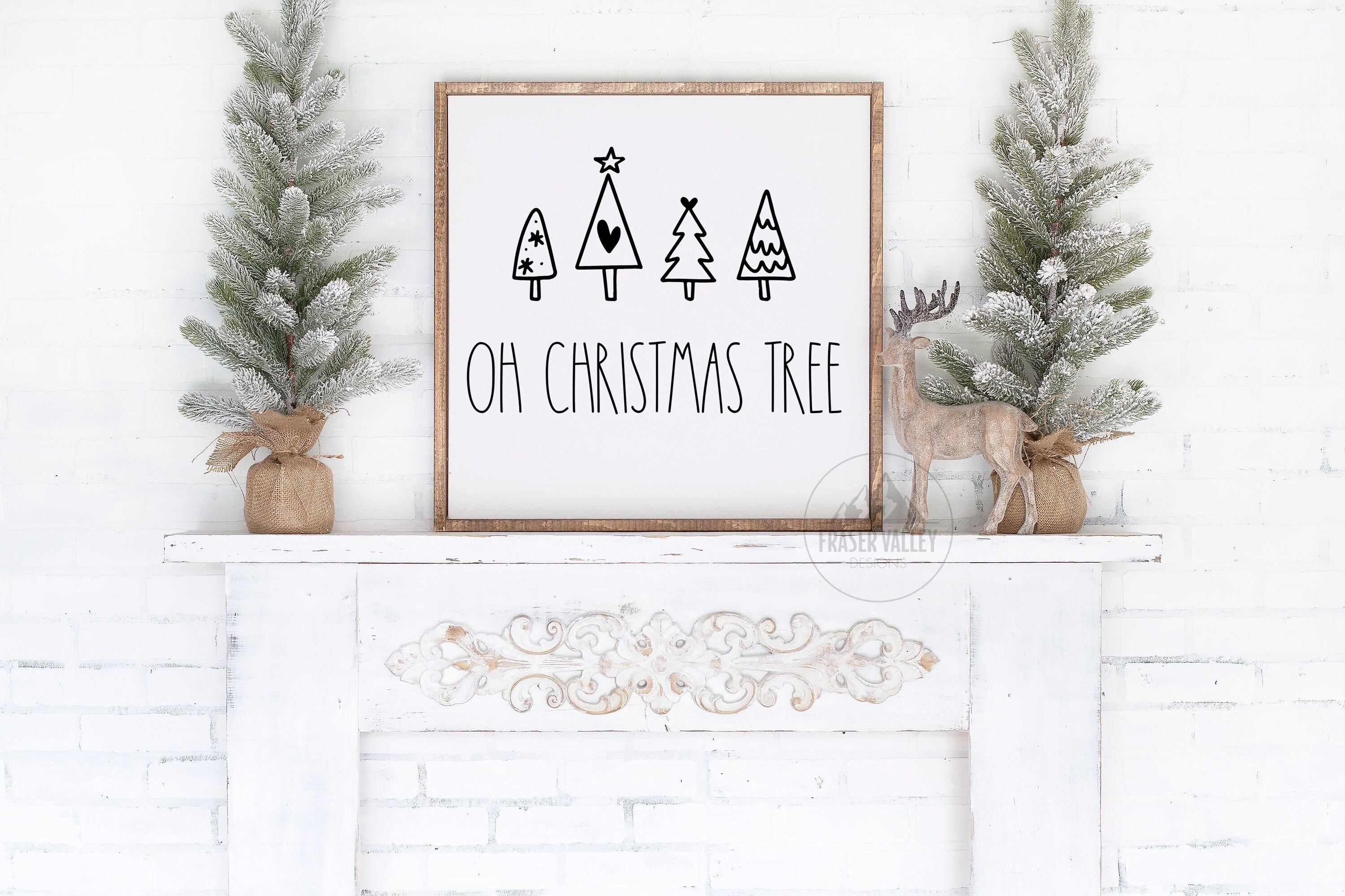 Oh Christmas Tree Svg Primitive Svg Contemporary Christmas - Etsy