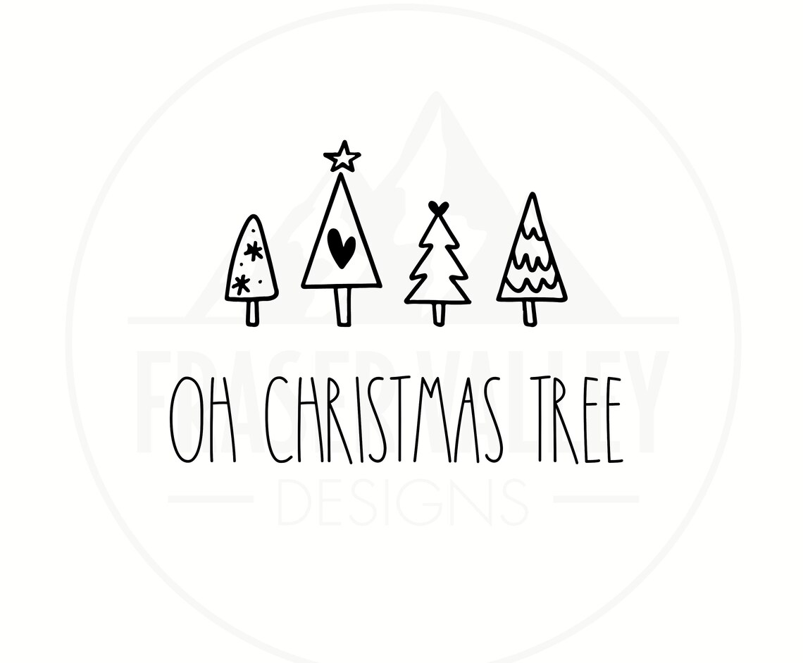 Oh Christmas Tree Svg Primitive Svg Contemporary Christmas | Etsy