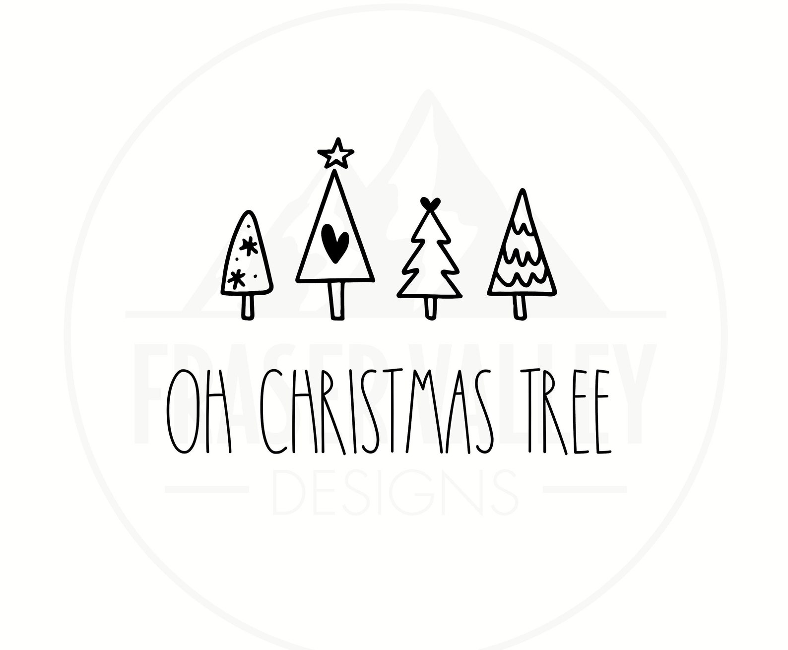 Oh Christmas Tree Svg Primitive Svg Contemporary Christmas - Etsy