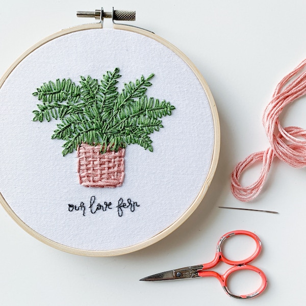 Fern Embroidery - Etsy