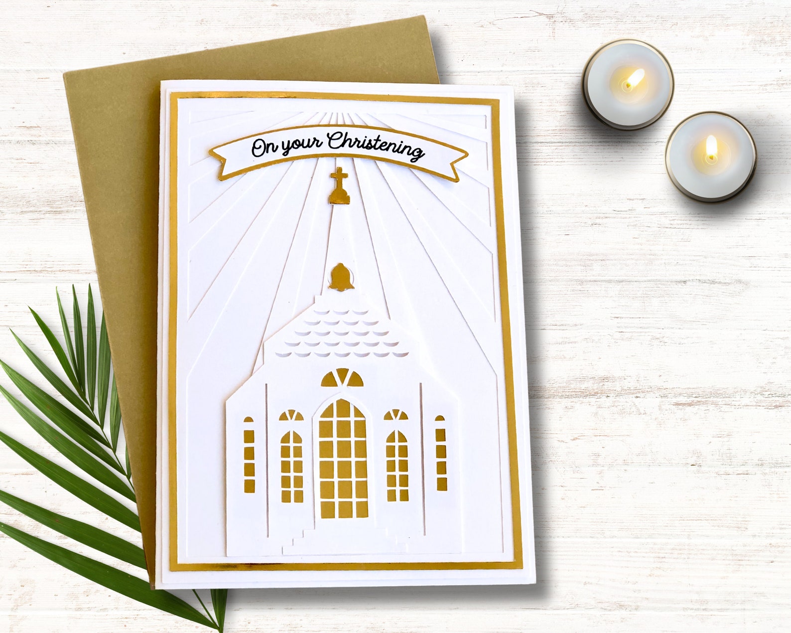 Chapel Card SVG: Paper Cut Church Card for Holy Communion, Confirmation ...