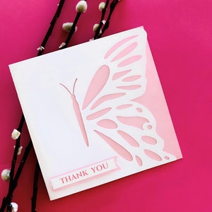 Butterfly Card SVG. Custom Card SVG, Easy to Personalize for Different ...