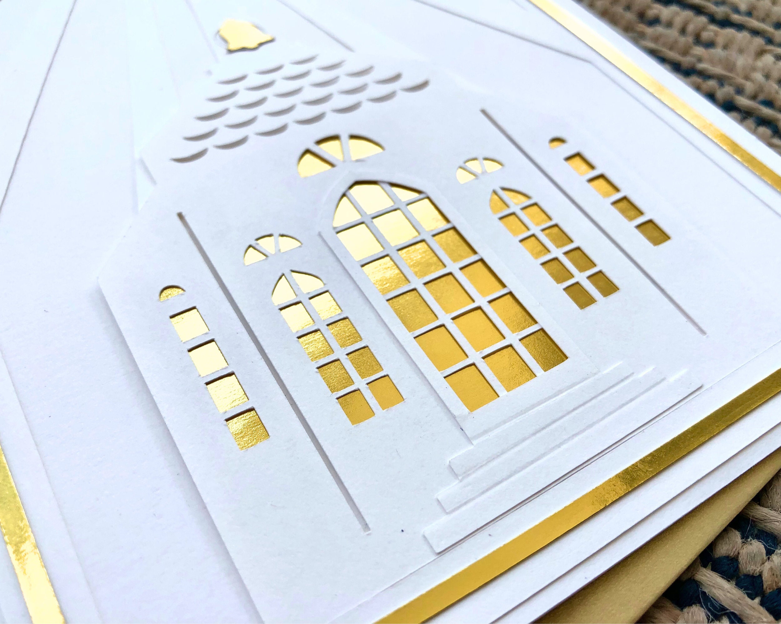 Chapel Card SVG: Paper Cut Church Card for Holy Communion, Confirmation ...