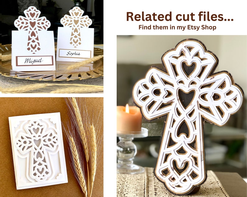 Cruz SVG Cruz en capas. SVG religioso ideal para Bautismo - Etsy México