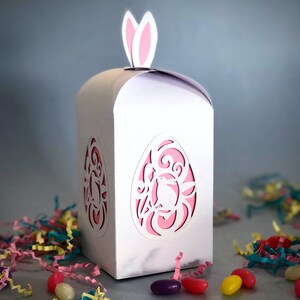 Easter Gift Box SVG. Easter Bunny Treat Box, Great as a Candy Holder ...