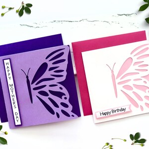Butterfly Card SVG. Custom Card SVG, Easy to Personalize for Different ...