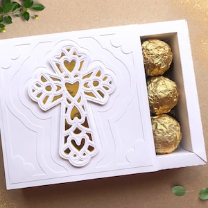 Cross Gift Box SVG: Religious Favor Box Template (digital Download) - Etsy