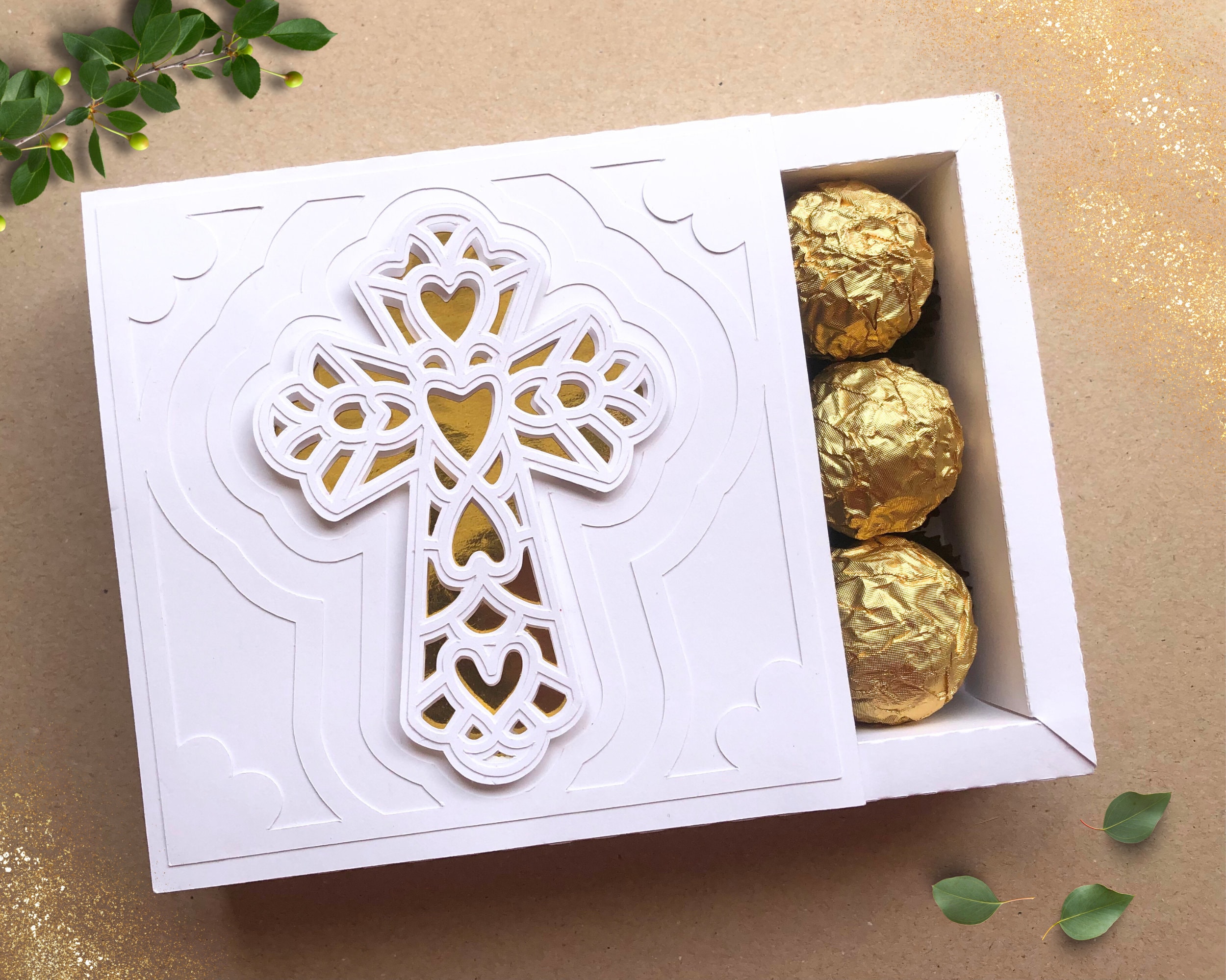Cross Gift Box SVG: Religious Favor Box Template (digital Download) - Etsy
