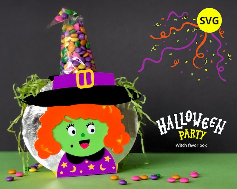 Witch Box SVG. Get This Cute Halloween SVG and Make Party - Etsy