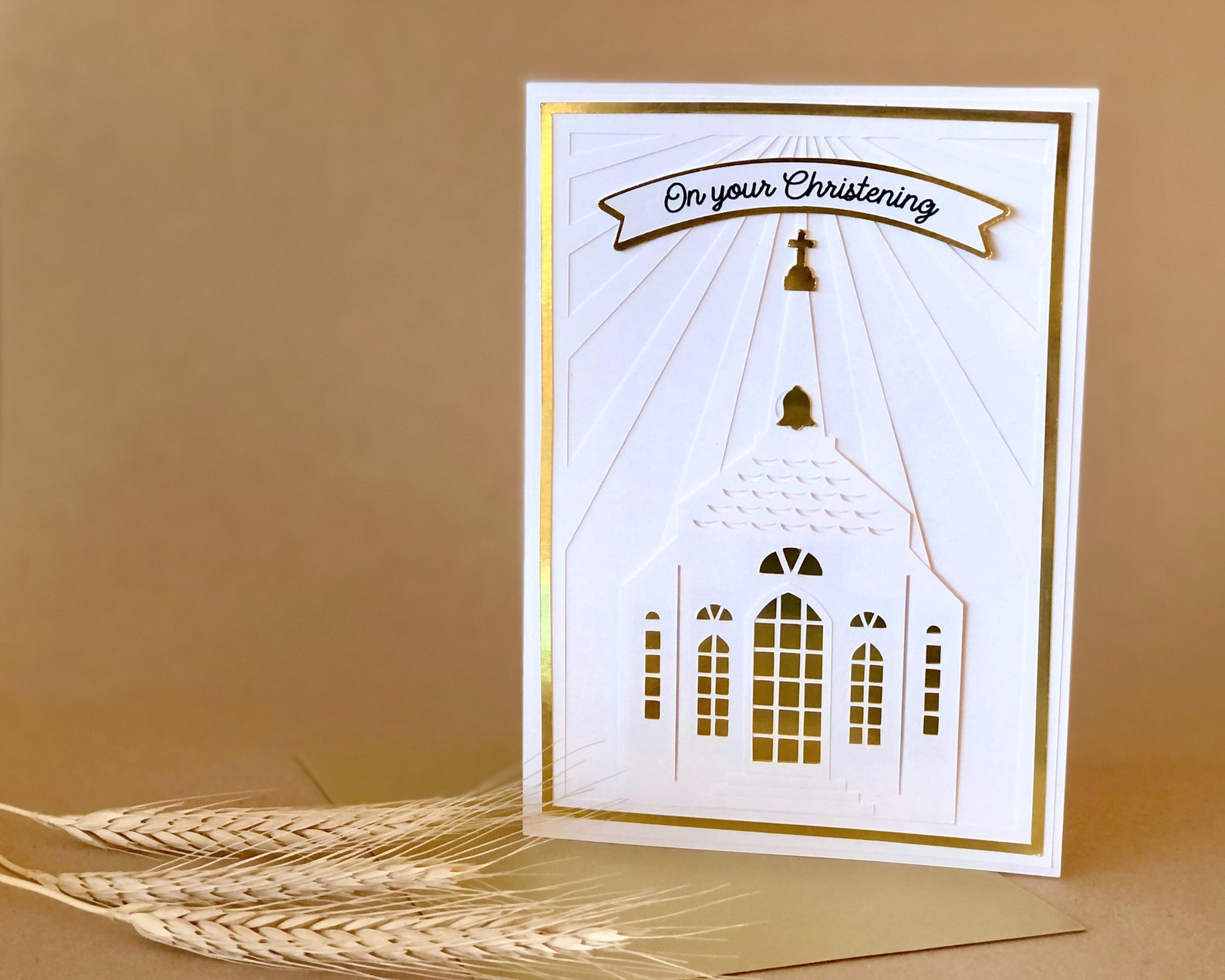 Chapel Card SVG: Paper Cut Church Card for Holy Communion, Confirmation ...
