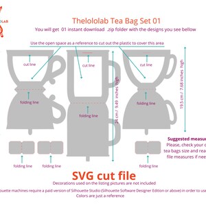 Tea Bag Holders SVG. Get This Coffee Tea Cup Bundle, Perfect to Make ...