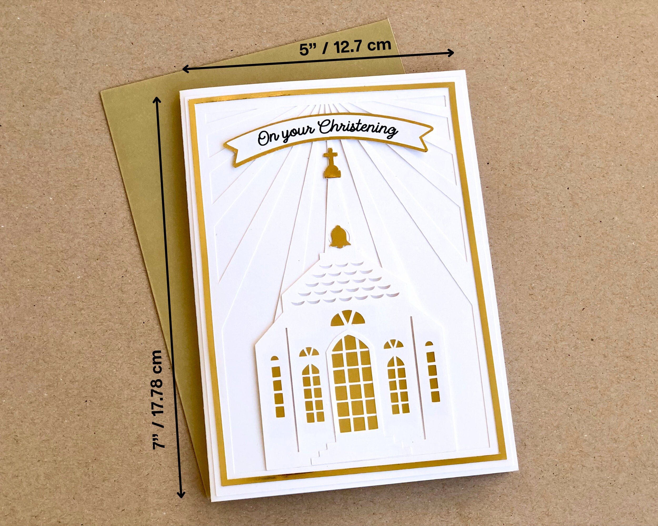 Chapel Card SVG: Paper Cut Church Card for Holy Communion, Confirmation ...