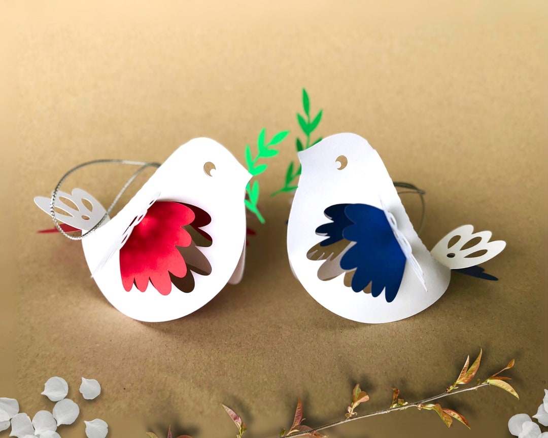Layered 3D Bird SVG Decorative Peace Dove Template Christmas - Etsy