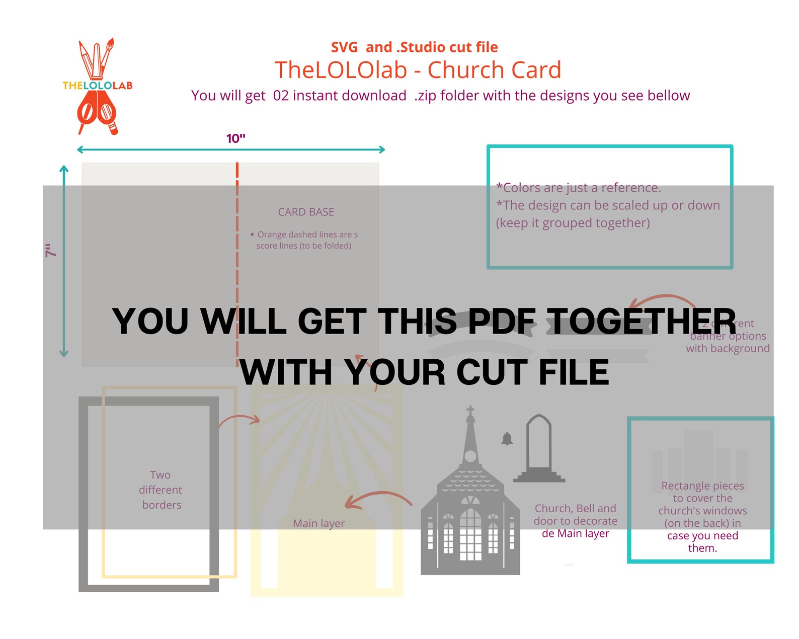 Chapel Card SVG: Paper Cut Church Card for Holy Communion, Confirmation ...