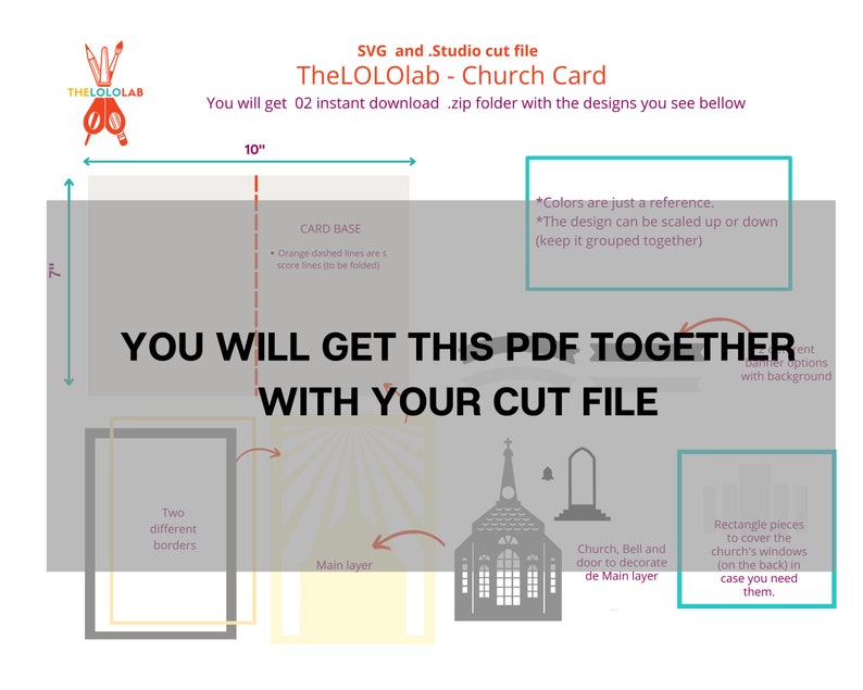 Chapel Card SVG: Paper Cut Church Card for Holy Communion, Confirmation ...