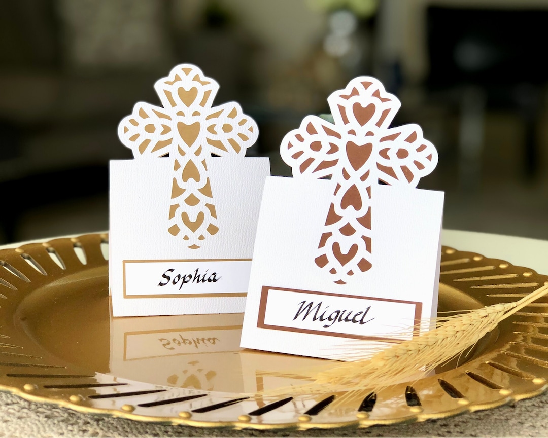 Cross Place Card SVG: First Communion, Baptism (digital Download) - Etsy