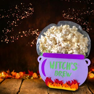 Witch Cauldron Favor Box SVG Halloween Candy Holder SVG Treat Bag ...