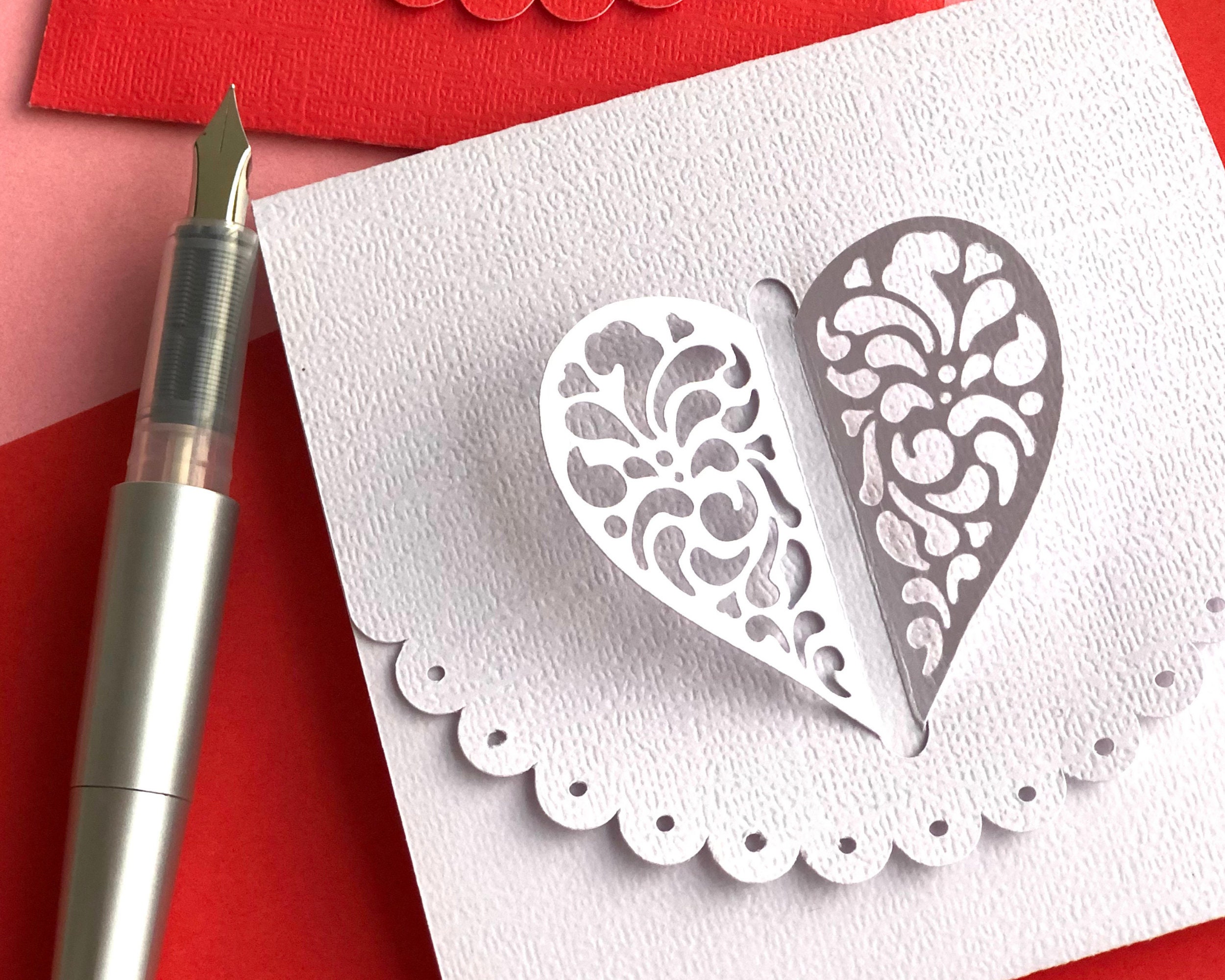 Heart Shaped Card SVG. Cut Out Card SVG Great for - Etsy Canada