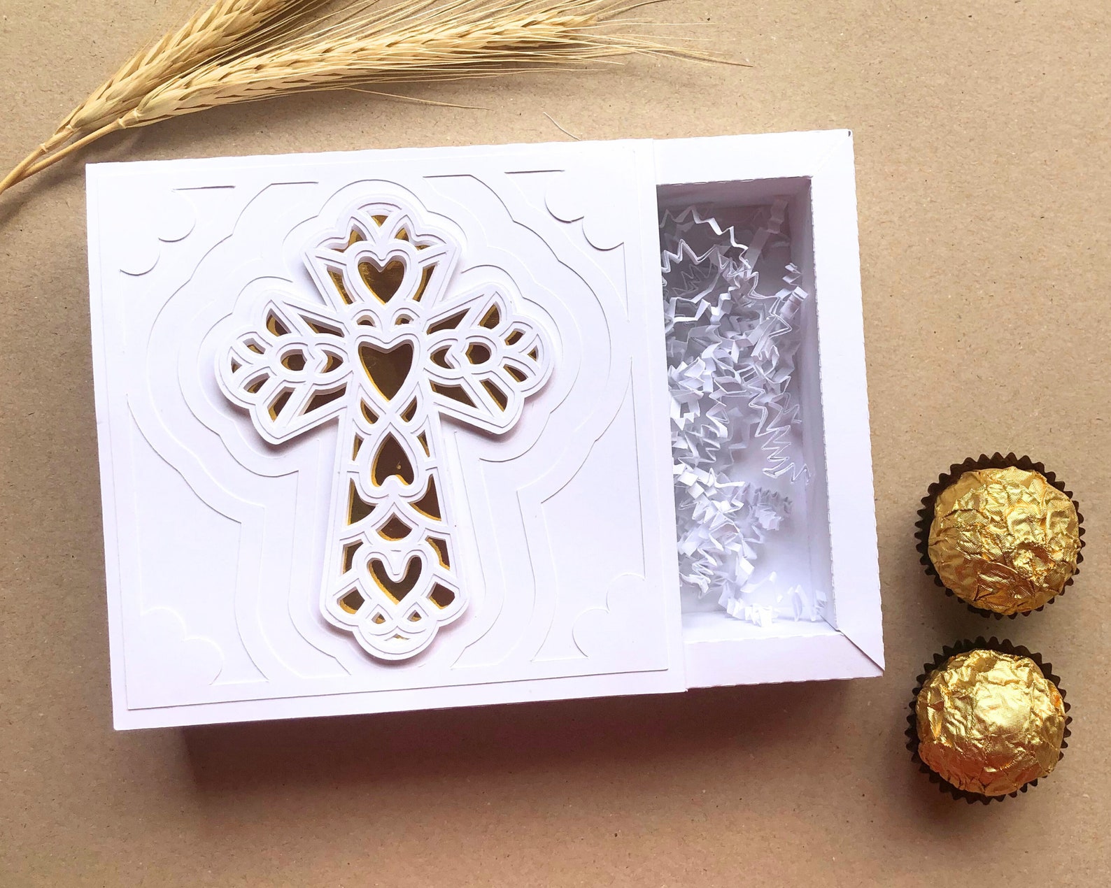 Cross Gift Box SVG: Religious Favor Box Template (digital Download) - Etsy