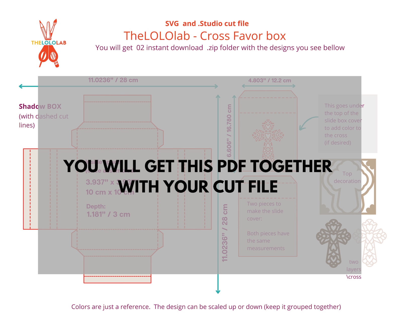 Cross Gift Box SVG: Religious Favor Box Template (digital Download) - Etsy
