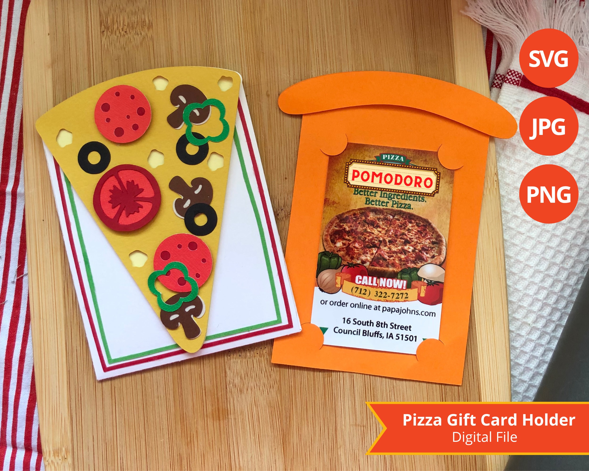 Pizza Gift Card Holder SVG. Birthday Gift Card Svg Teacher - Etsy