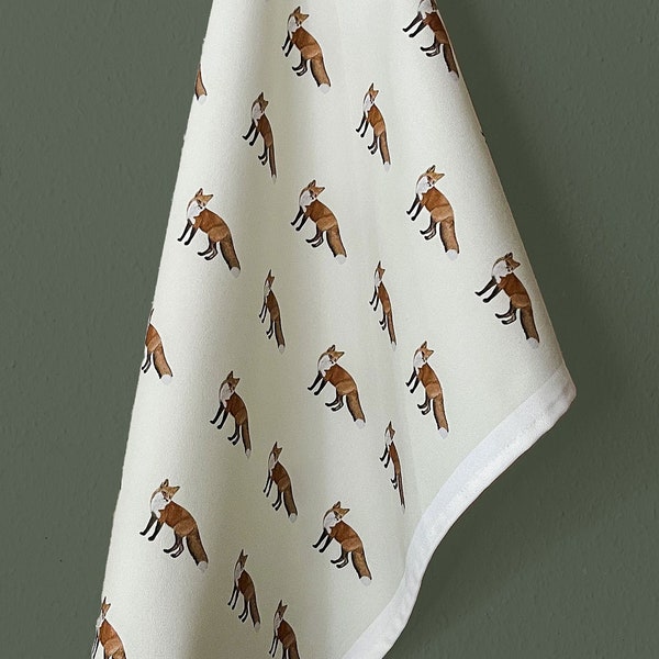 Fox Tea Towel - Etsy