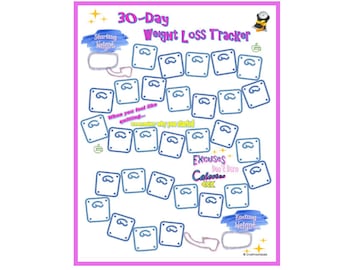 60-day Step Tracker - Fitness Tracker, Health Tracker, Color Chart ...