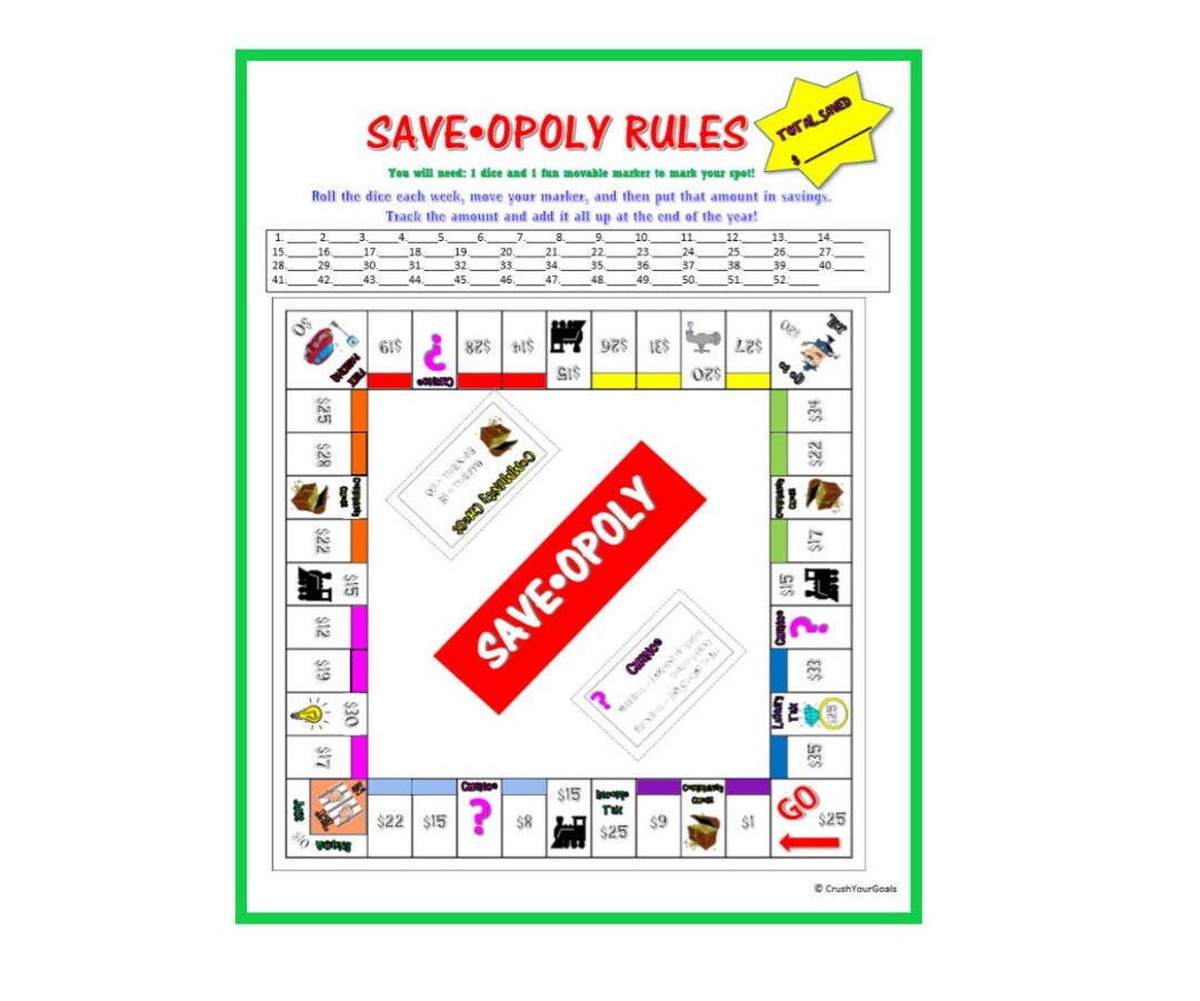 Save-opoly - Savings Tracker! Dave Ramsey, Savings Tracker Printable ...