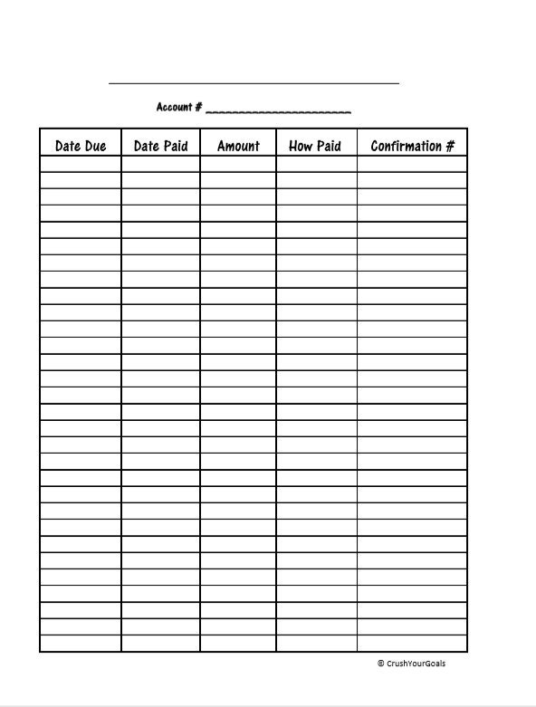 Bill Tracker Chart - 2 Page Set! Yearly and Monthly - Bill Planner ...