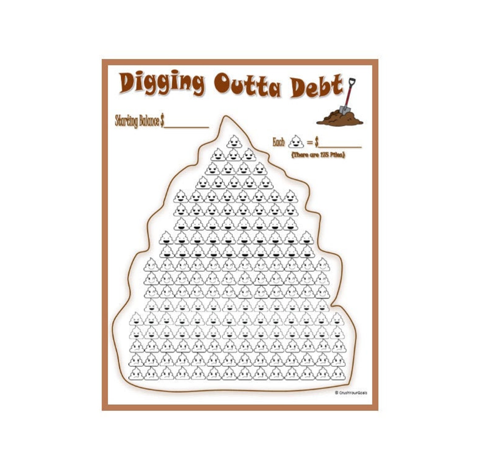 Fun Emoji Debt Tracker - Debt Payoff Color Chart! Dave Ramsey, Debt ...